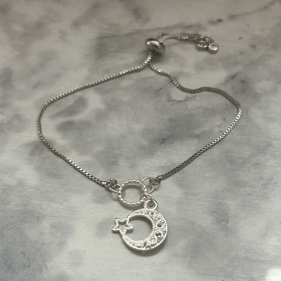 Handmade | Jewelry | Silver Crescent Moon Bracelet | Poshmark